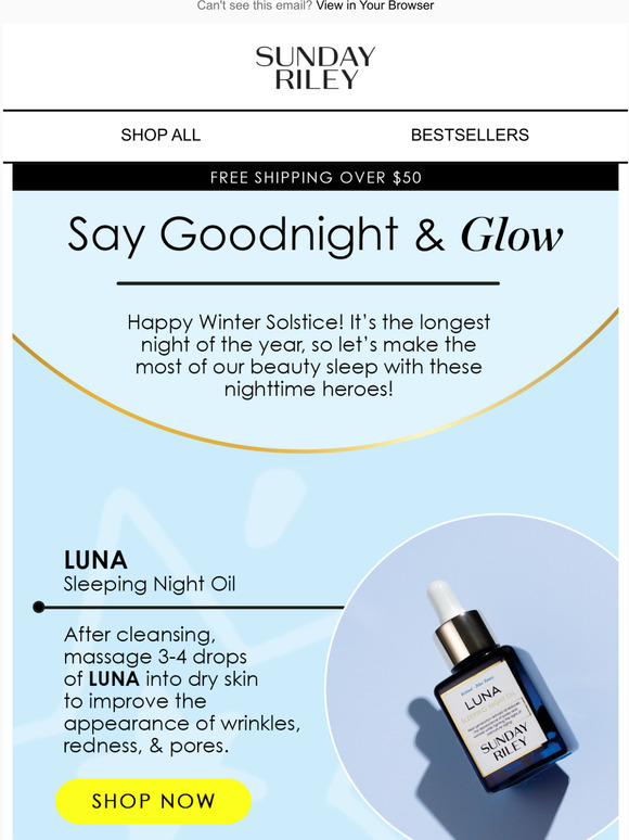 Sunday Riley: Your beauty sleep routine for the long night ahead | Milled