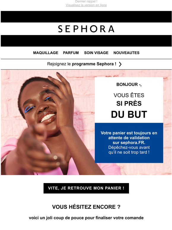 Sephora: -une surprise sest glisse dans votre panier ! | Milled