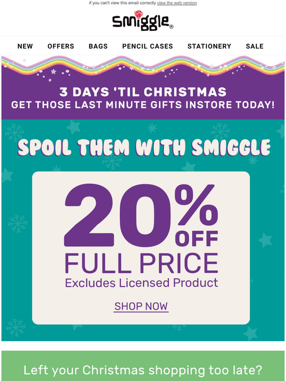 Smiggle: Last minute shopping? Give them a Smiggle e-gift card! | Milled