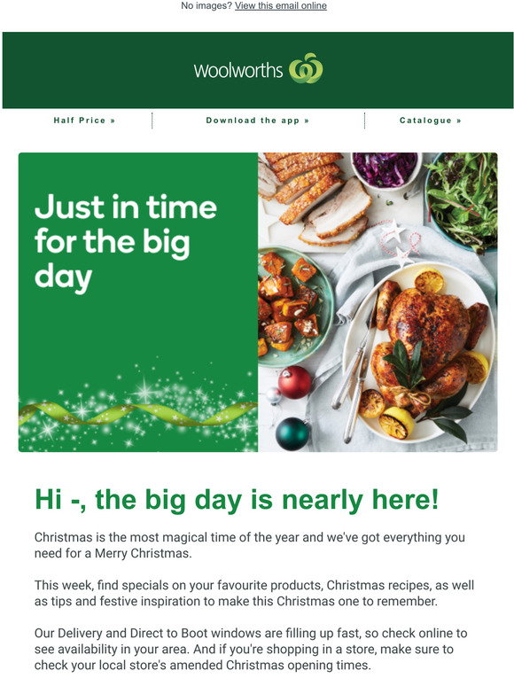 Woolworths: Just in time for the big day! | Milled