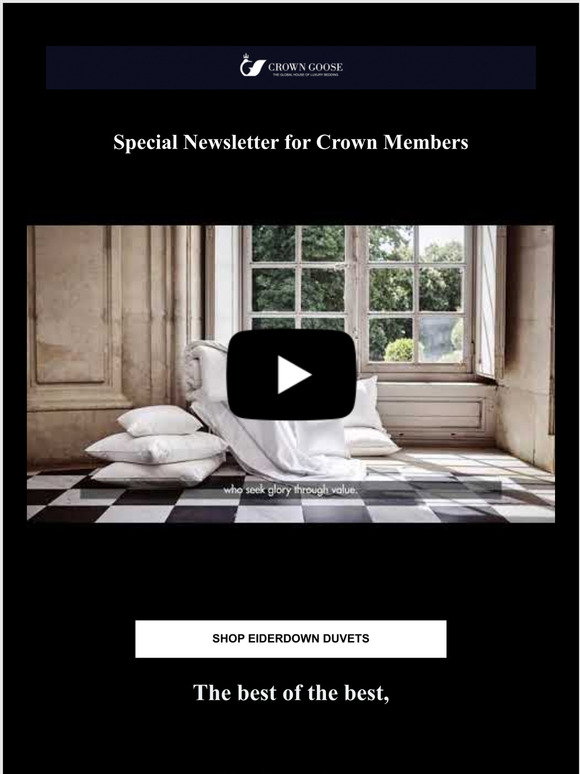 Crown Goose: The History of Eiderdown Duvet by CROWN GOOSE | Milled