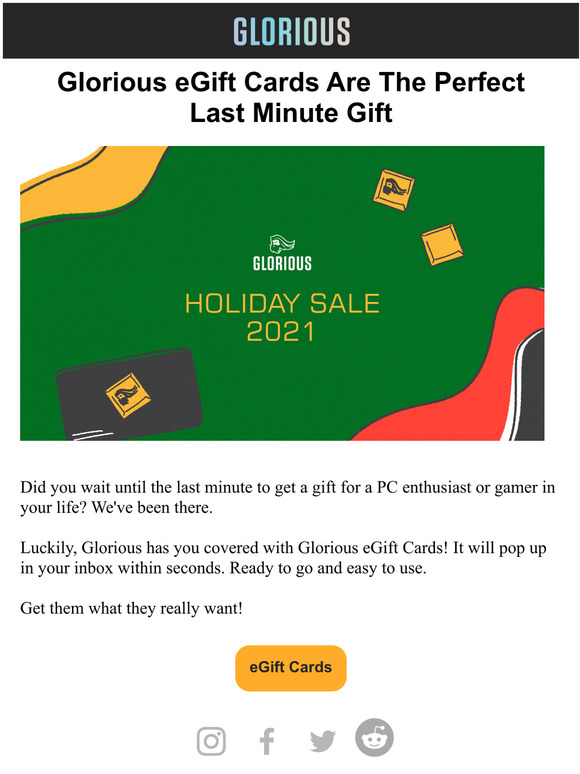 Glorious PC Gaming Race: Glorious eGift Cards Are The Perfect Last ...