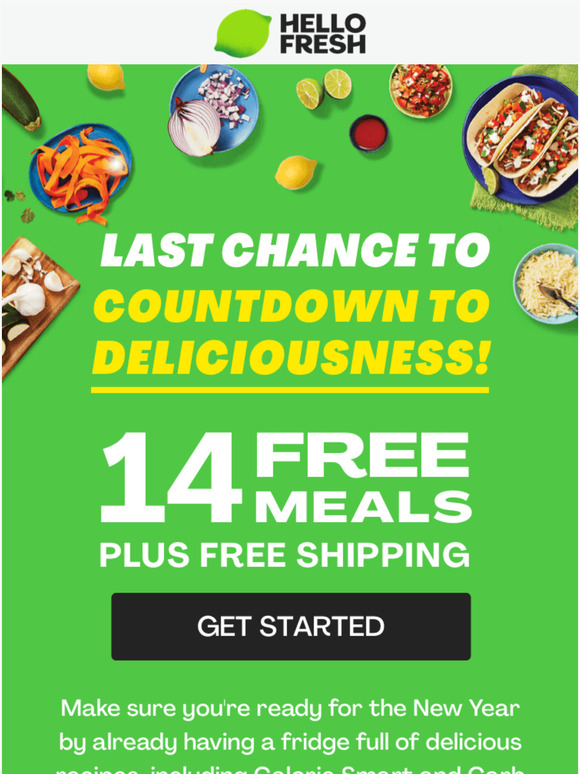 HelloFresh: Dont wait! Order now & start New Years right | Milled