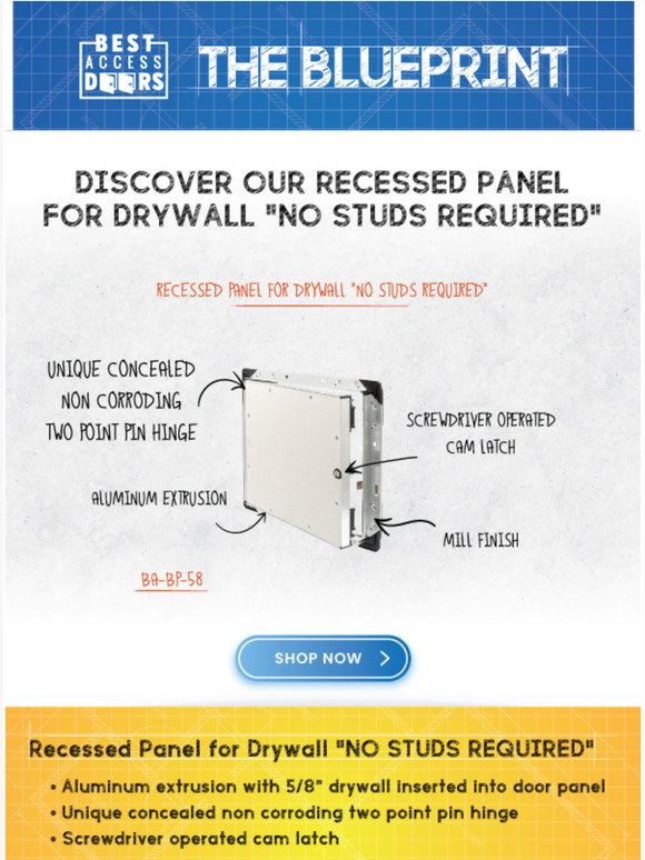 Best Access Doors: Discover Our Recessed Panel For Drywall | Milled