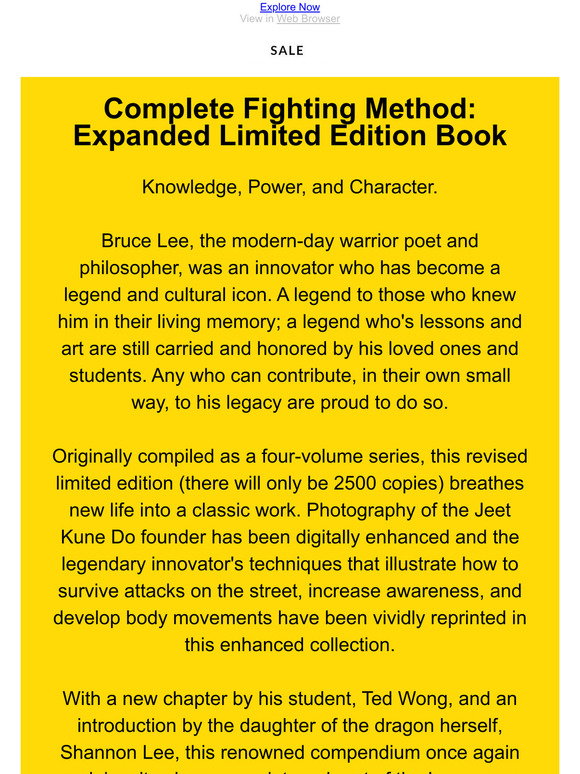 Bruce Lee: Complete Fighting Method: Expanded Limited Edition Book | Milled