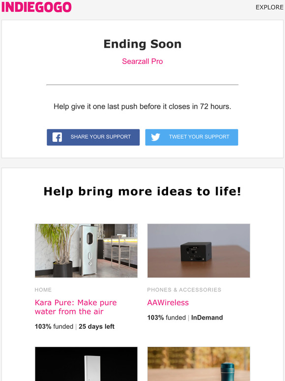 Indiegogo: Ending Soon: Searzall Pro | Milled