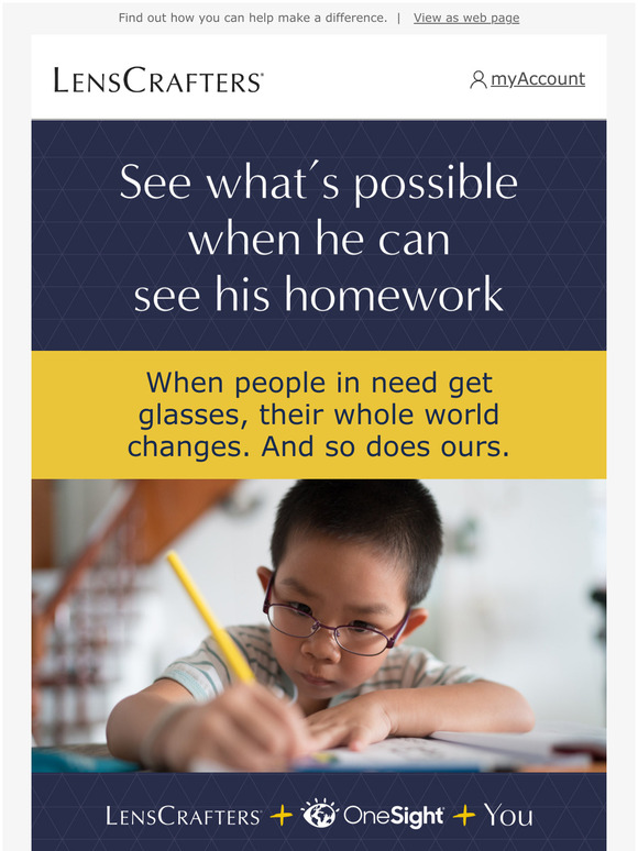 LensCrafters: See whats possible with OneSight | Milled