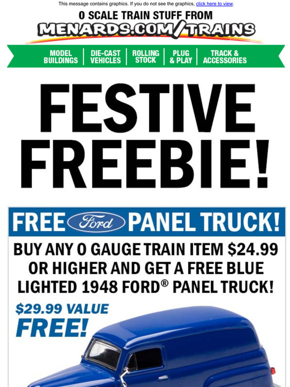 Menards: Free Ford Panel Truck! | Milled