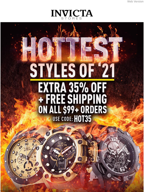 Invicta: Discover The Top Of 2021 With Extra 35% OFF | Milled