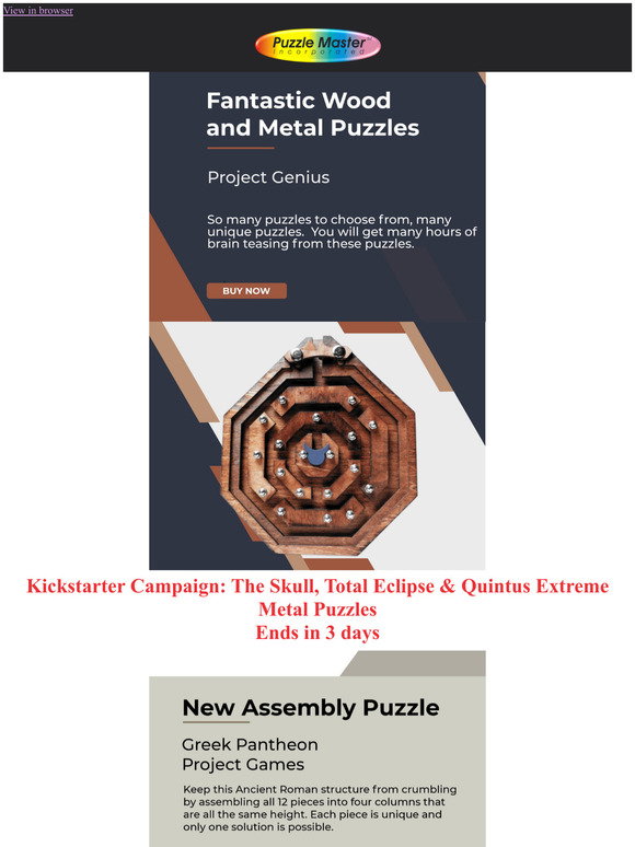 Puzzle Master: -New Packing puzzle is a piece of history | Milled