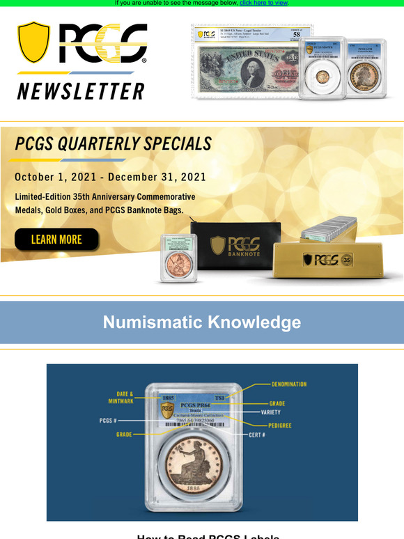 PCGS: How to Read PCGS Labels | Milled