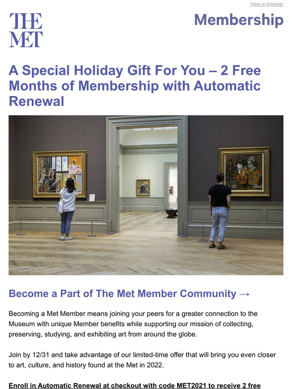 The MET: Join The Met Member Community Today | Milled