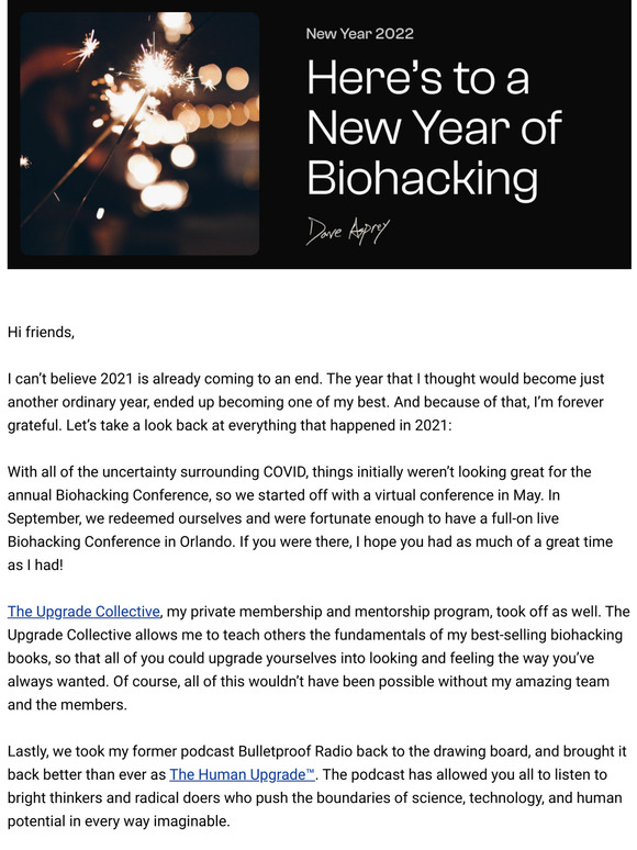 Bulletproof: Heres to a New Year of Biohacking! | Milled