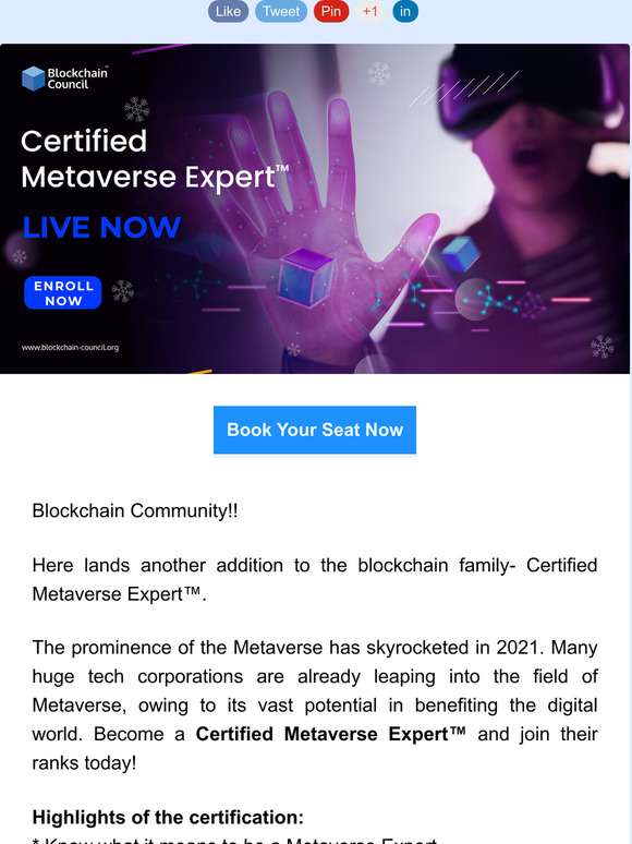 Blockchain Council: Certified Metaverse Expert launched | Milled
