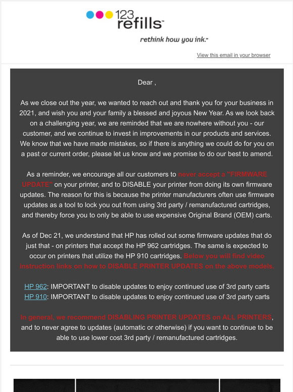 123 Refills: IMPORTANT: Reminder to disable printer firmware updates ...