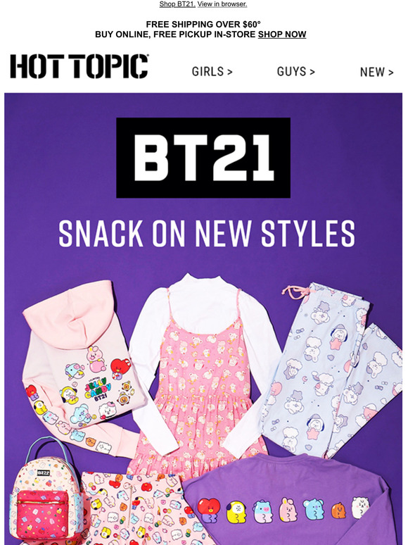 Hot Topic: Snack on sweet new BT21 styles | Milled