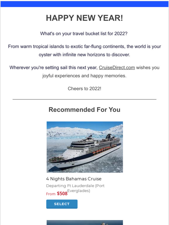 CruiseDirect: Where Will 2022 Take You? | Milled