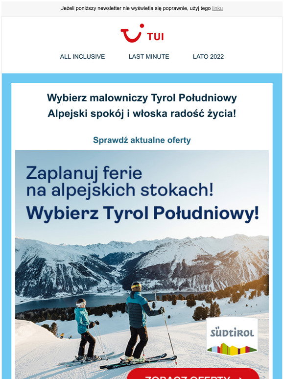 TUI: Zaplanuj ferie na alpejskich stokach! Wybierz malowniczy Tyrol ...