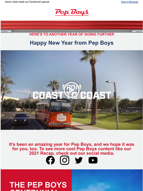 Pep Boys: Celebrating our 100-year Send-off | Milled