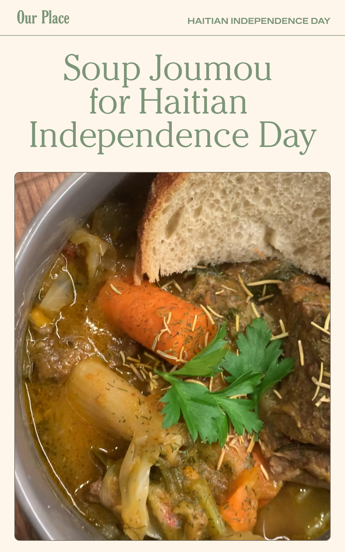 Our Place: Soup Joumou for Haitian Independence Day | Milled