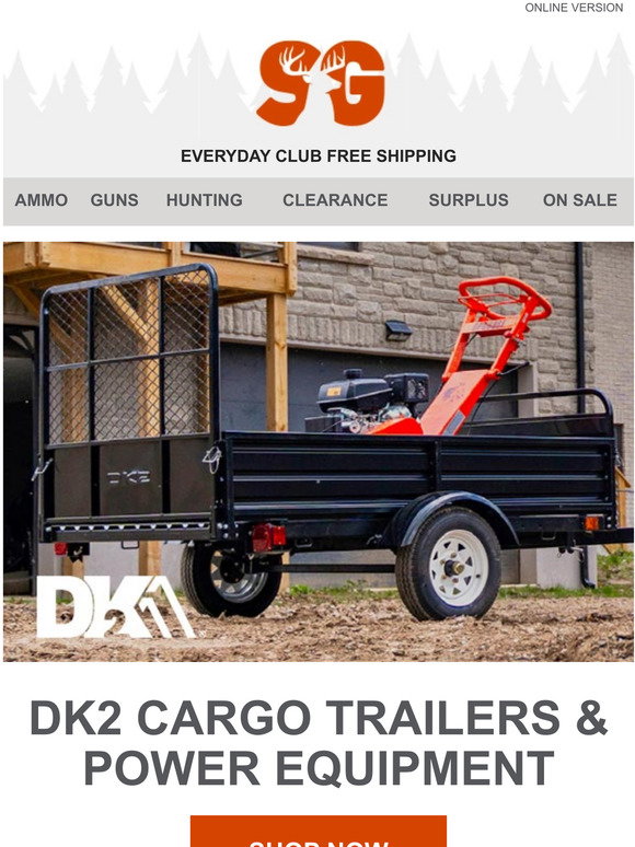 Sportsman's Guide: New DK2 Cargo Trailers & Power Equipment | Milled