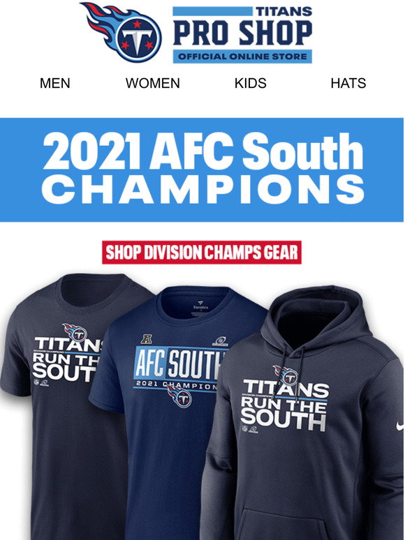 Titans Pro Shop: Order Your 2021 AFC South Champions Gear Now! | Milled