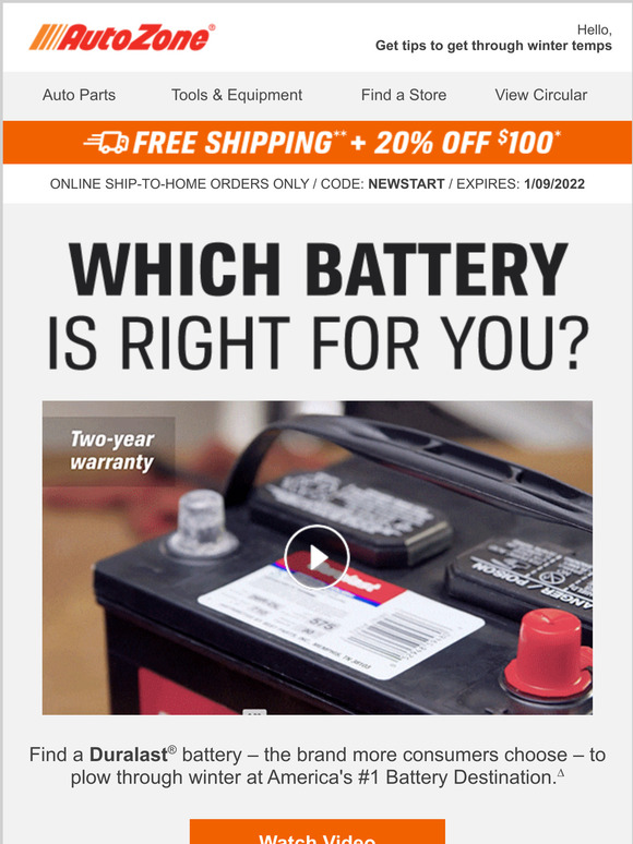 AutoZone: 20% off code inside | Milled