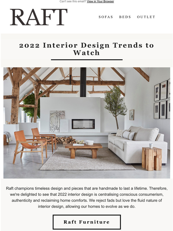 Raft Furniture: Interior Design Trends to Watch in 2022 | Milled