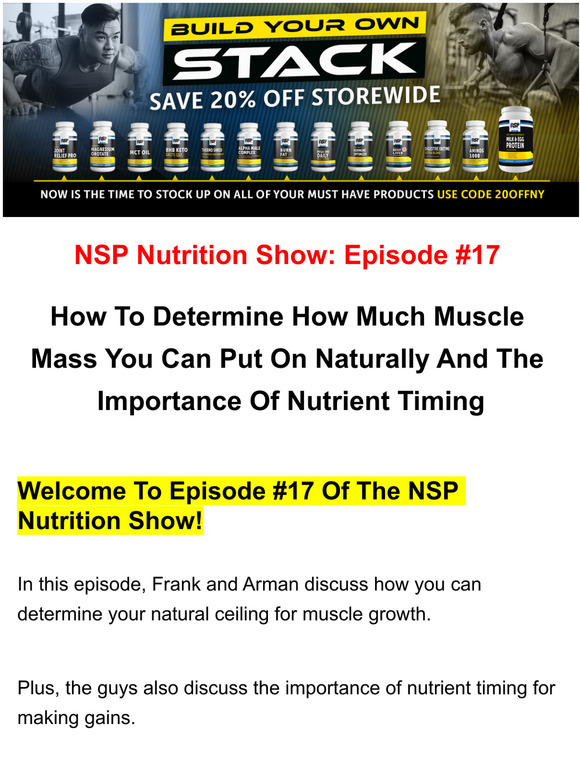 NSP Nutrition: NSP Nutrition Show #17 | Milled