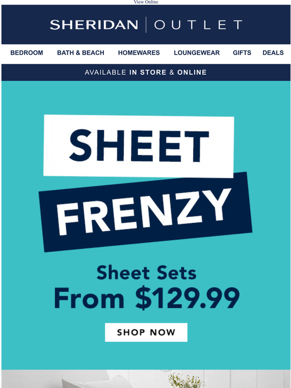 Sheridan: Sheet Frenzy Is Here! Sheet Sets From $129.99 | Milled
