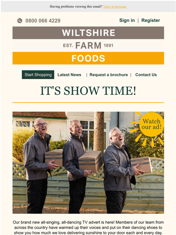 Wiltshire Farm Foods: Watch our NEW advert! | Milled