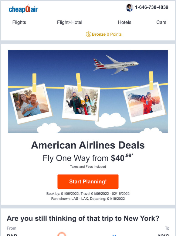 CheapOair: American Airlines Deals: Fly from $40.99 | Milled