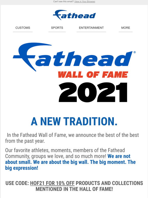 Fathead: The 2021 Fathead Wall of Fame is here! | Milled