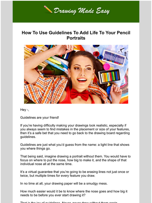 Drawing Made Easy: How To Use Guidelines To Add Life To Your Pencil ...