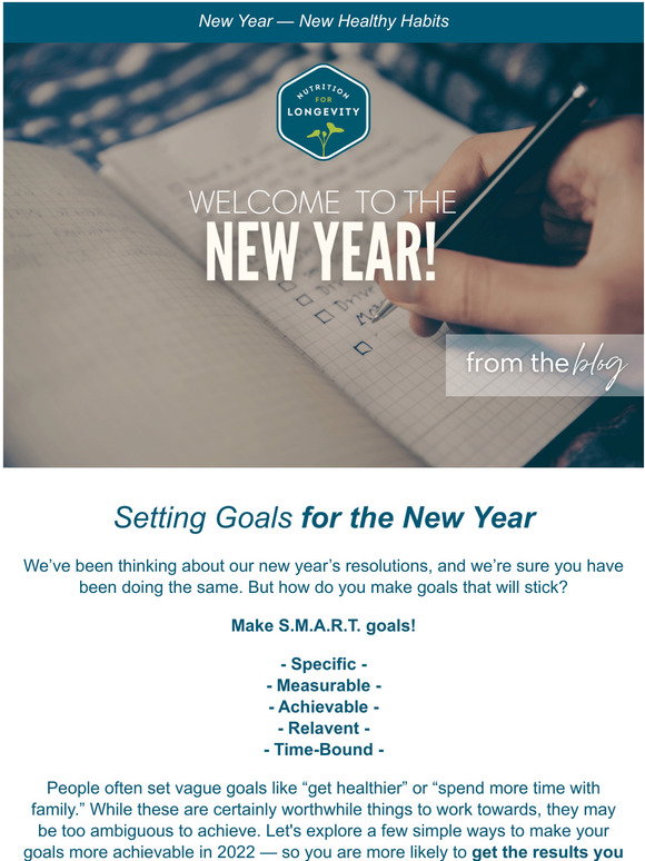 Nutrition for Longevity: Setting SMART goals | Milled