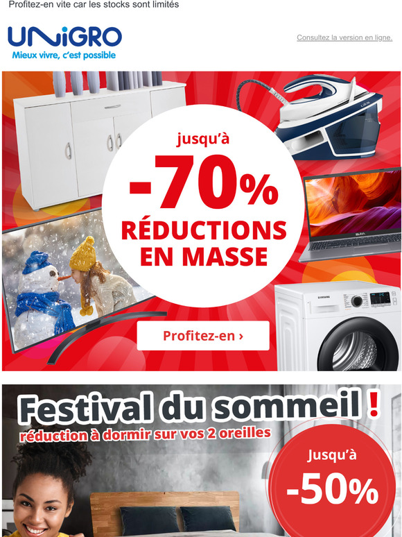 Unigro: Rductions en masse temporaires chez Unigro | Milled