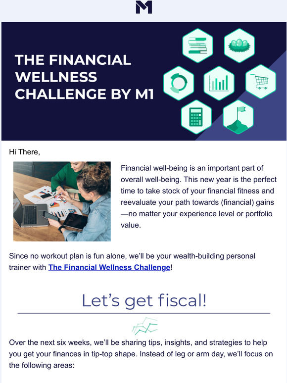 M1 Finance: Welcome to the The Financial Wellness Challenge! | Milled