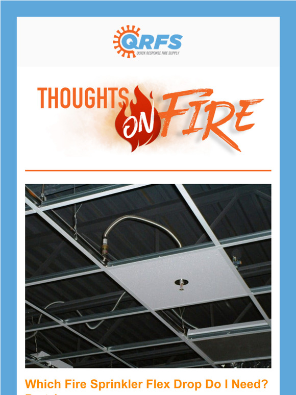 Quick Response Fire Supply: Fire sprinkler flex drops make installs ...