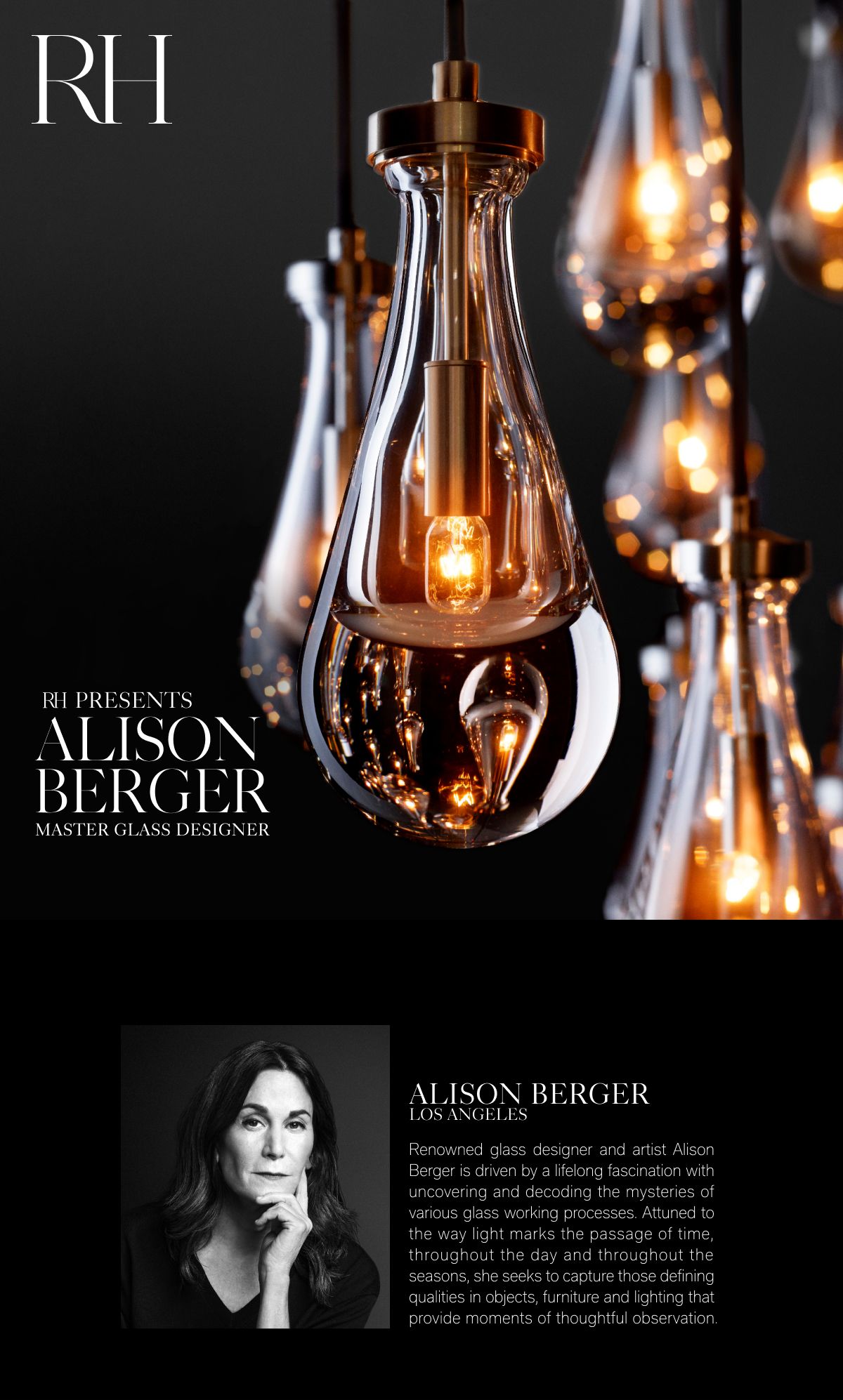 Restoration Hardware: Suspended Illumination. Rain by Alison Berger ...