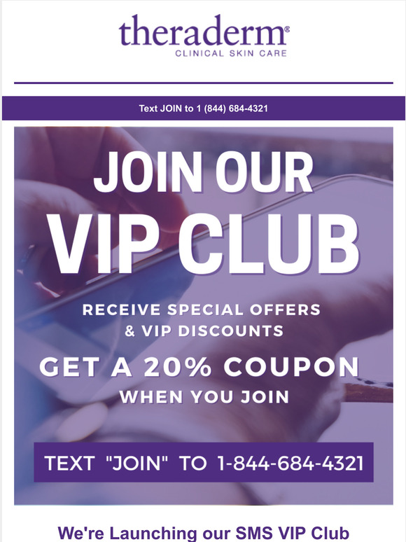 Therapon Skin Health: Join Our SMS VIP Club - Get 20% Off Your Next ...