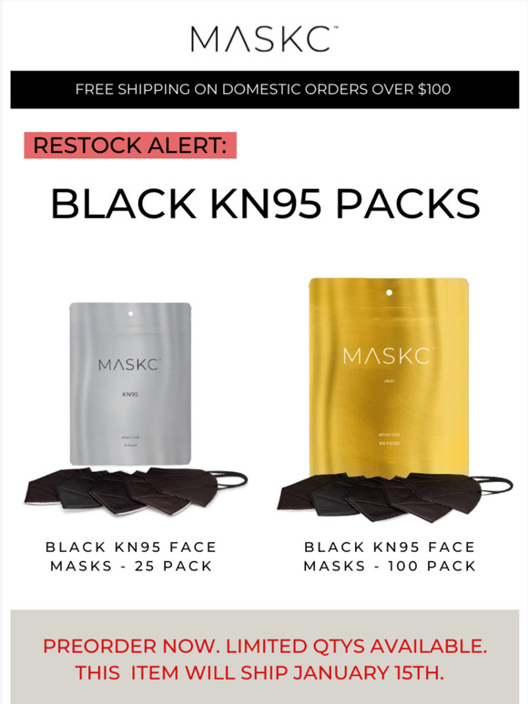 MASKC: KN95 LARGE Packs are back + Covid Rapid Tests! | Milled