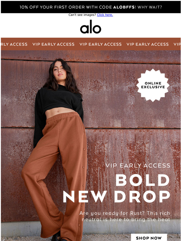 Alo Yoga: VIP, YOU GET FIRST DIBS ONLINE-ONLY COLOR DROP | Milled