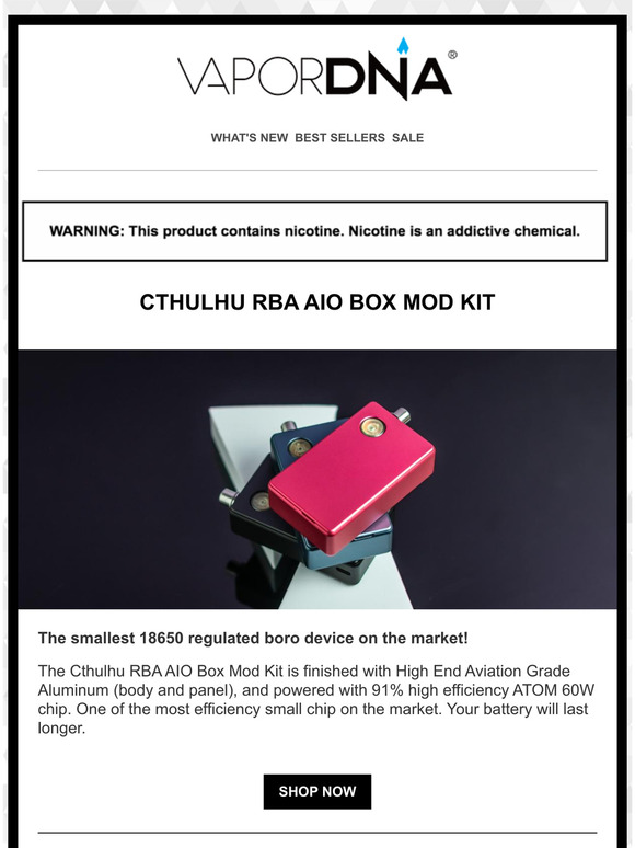 Vapor DNA: The smallest 18650 regulated boro device on the market ...