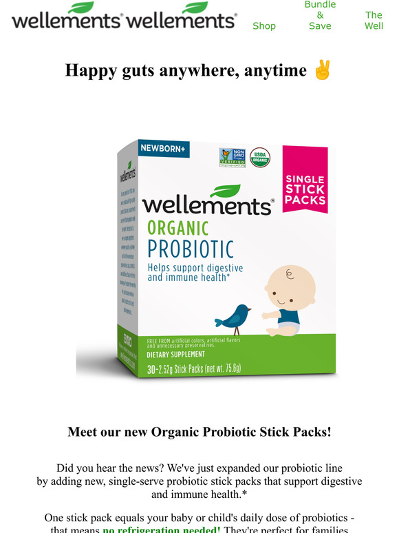 Wellements: NEW Product Alert! Introducing Probiotic Stick Packs | Milled