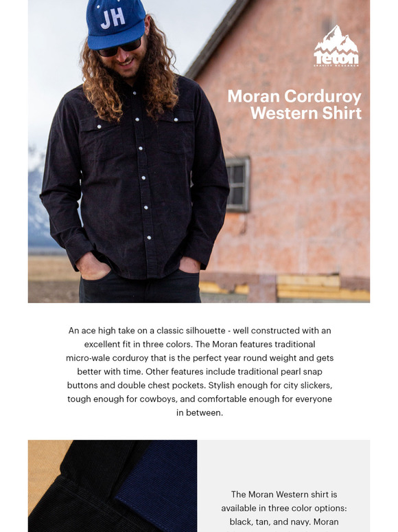 Teton Gravity Research: Introducing: Moran Corduroy Western Shirt | Milled