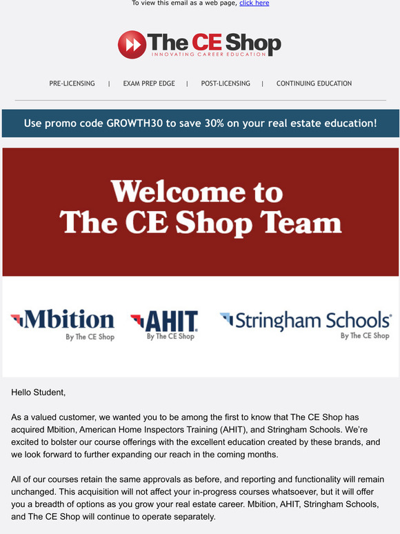 The CE Shop: Announcing the Next Stage of Growth for The CE Shop | Milled