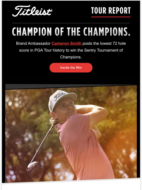 Titleist: TOUR REPORT: Smith Breaks Record with Win at the Sentry ...