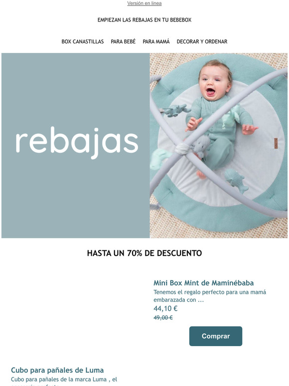 Tu Bebebox: -empiezan las Rebajas en Tu Bebebox | Milled