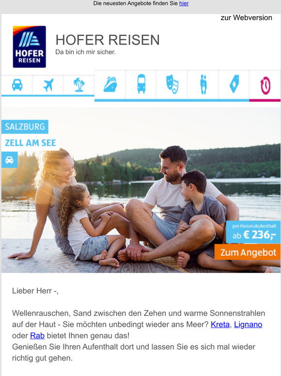 Hofer Reisen: Die neuen Angebote sind da! | Milled