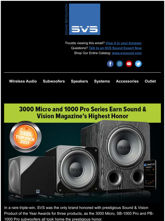 SVS: SVS Racks up Two Sound & Vision Product of the Year Awards & How ...